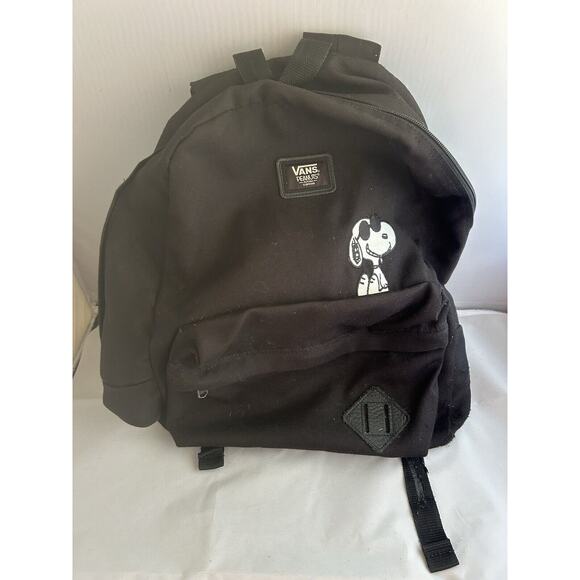 Vans | Bags | Vans Peanuts Black Backpack Joe Cool Old Skool Snoopy ...